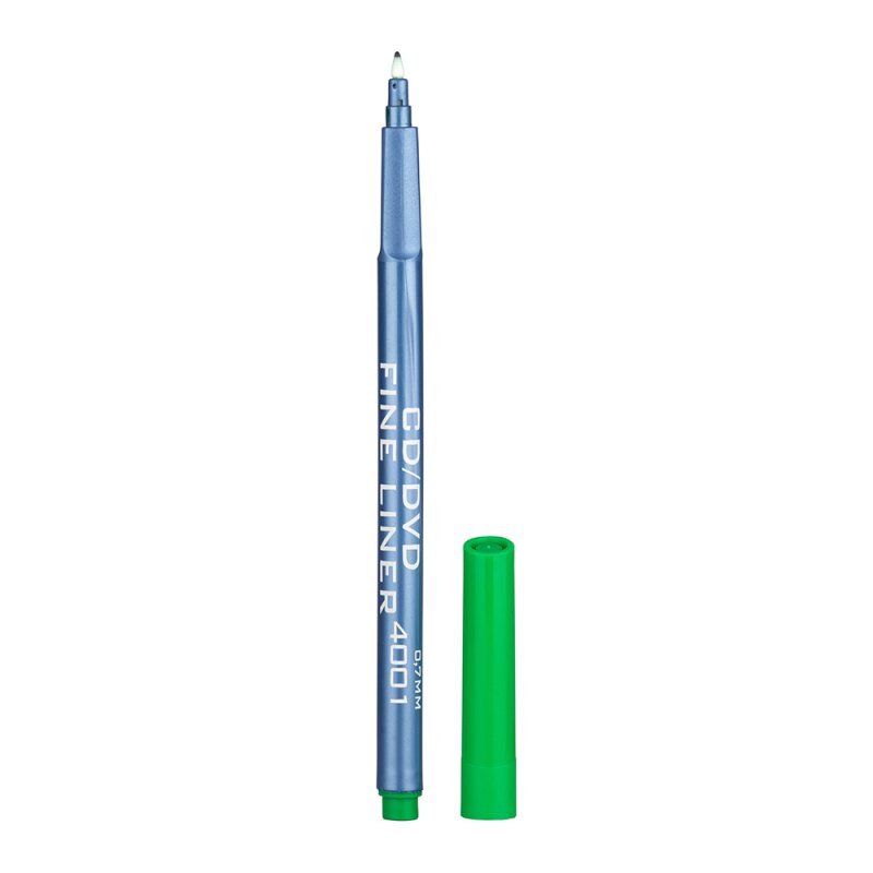 Marker - Permanent- Fineliner CD / DVD " Grün " 0,7 mm Rundspitze - K