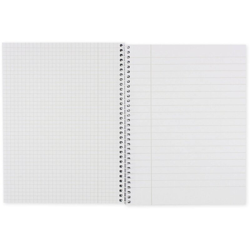 Collegeblock A5 " Duo Spiralblock " kariert + liniert , perforiert mi