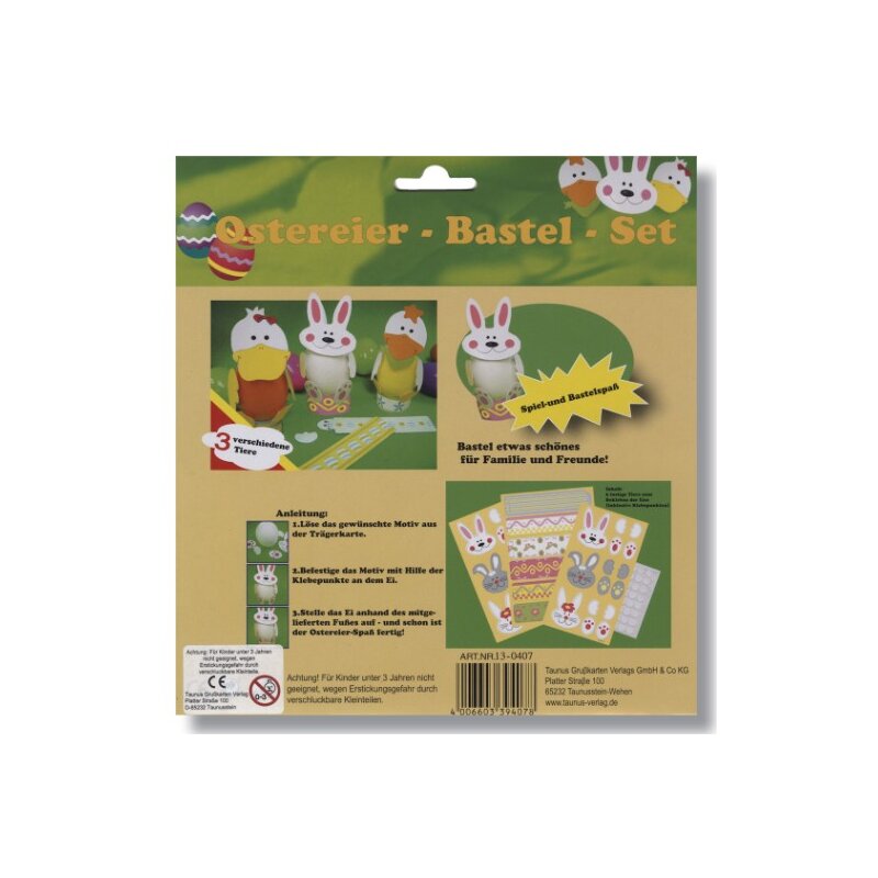 Ostern Bastelset " OSTEREIER - Bastel-Set " 6- teilig - KOH-I-NOOR De